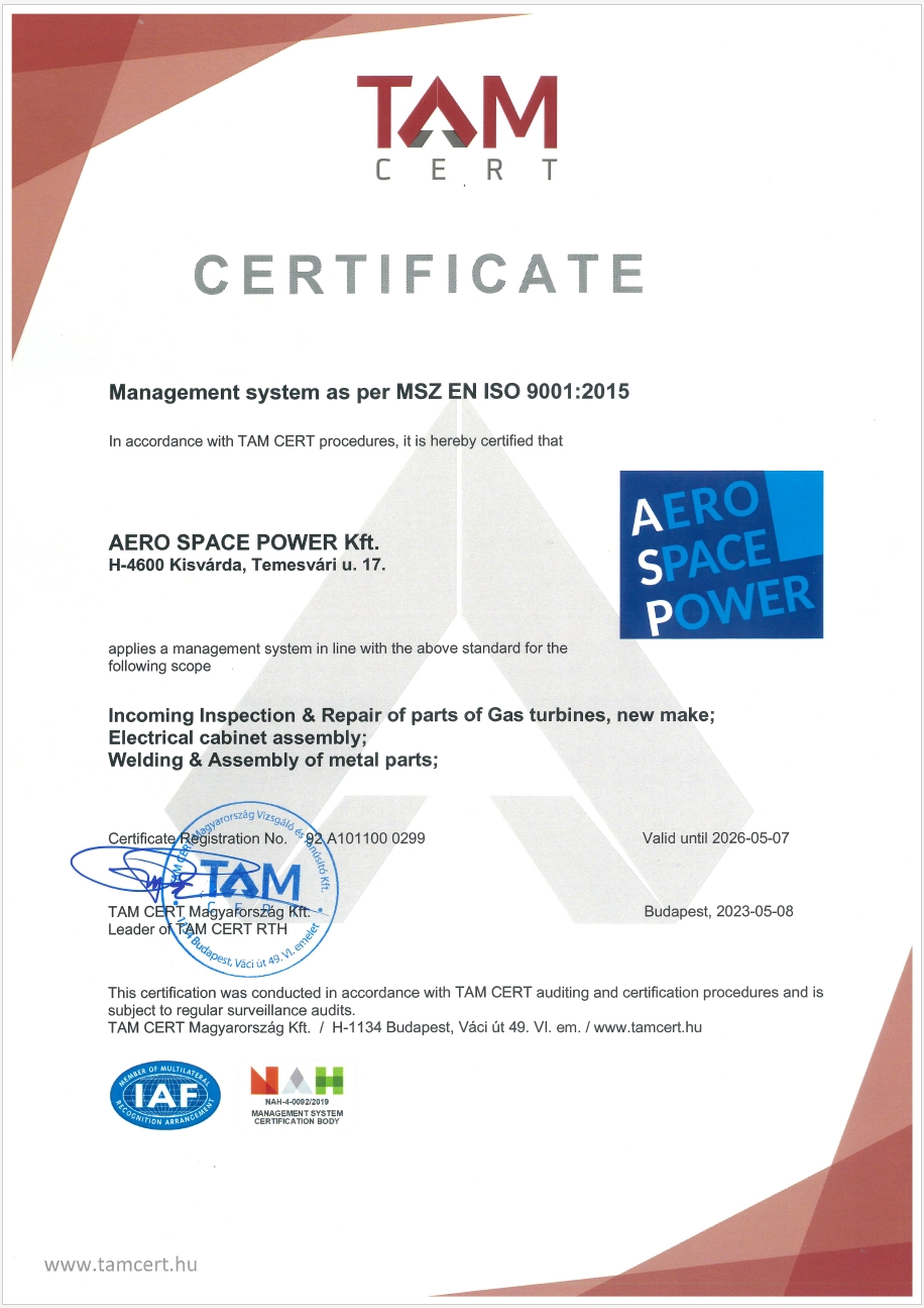 Certificates | TASP