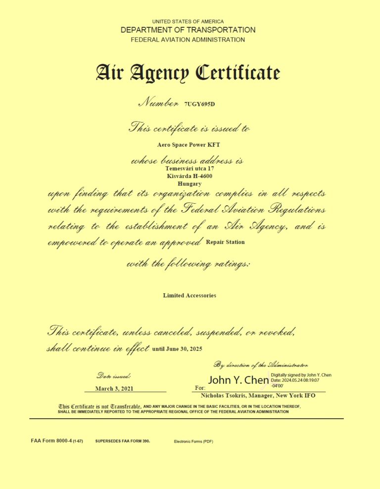 Certificates | TASP